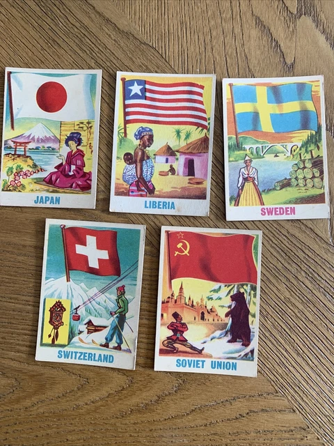 VINTAGE FLAGS OF The World Trading Cards Collector 31 33 42 43 46 £4.00 ...