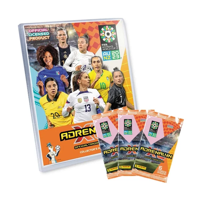 2023 PANINI ADRENALYN Women's World Cup Starter Pack Album + 18 Cards ...