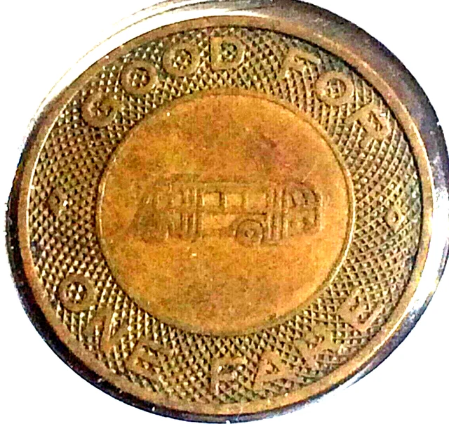 VINTAGE USA FREEMONT Transit Bus Lines Inc. Transport Token Copper 23Mm ...