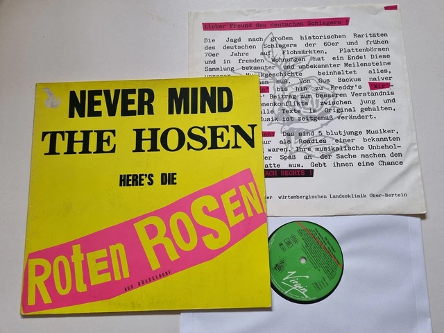 DIE TOTEN HOSEN - Never Mind The Hosen Here's Die Roten Rosen Vinyl LP ...