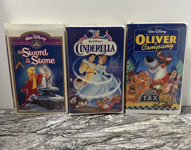 CINDERELLA WALT DISNEY Masterpiece Collection VHS With Two Extra VHS ...