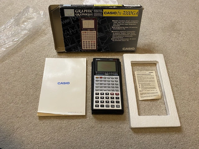CASIO FX-7000GA GRAPHIC Scientific Calculator 1980s - Boxed, Case ...