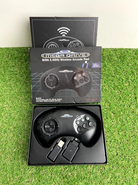 RETRO-BIT BIG6 2.4G Arcade Pad for SEGA Mega Drive / Mini, Switch, PC ...