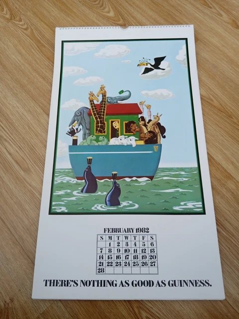 1982 GUINNESS CALENDAR Toucan advertising collectable posters £14.99 ...
