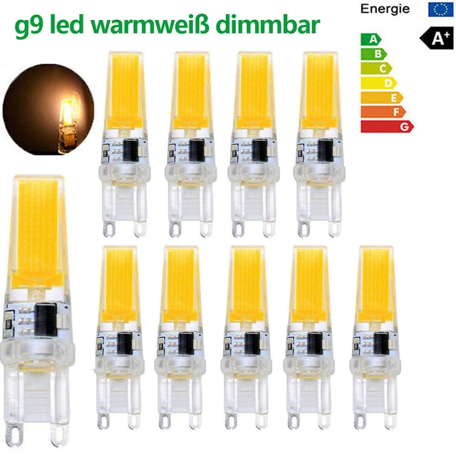 10X G9 LED warmweiß dimmbar 6W COB 230v birne birnen lampe lampen leuchtmittel EUR 16,65 ...