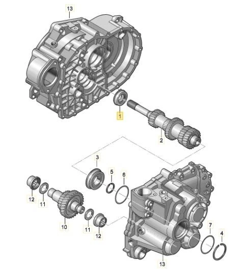 6 SPEED VOLKSWAGEN 02Q Roller Huelse Sleeve Bearing 02T311373L / 02T ...