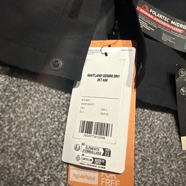 BERGHAUS MEN'S MAITLAND GORE-TEX Waterproof 3 In 1 SIZE L (Read ...