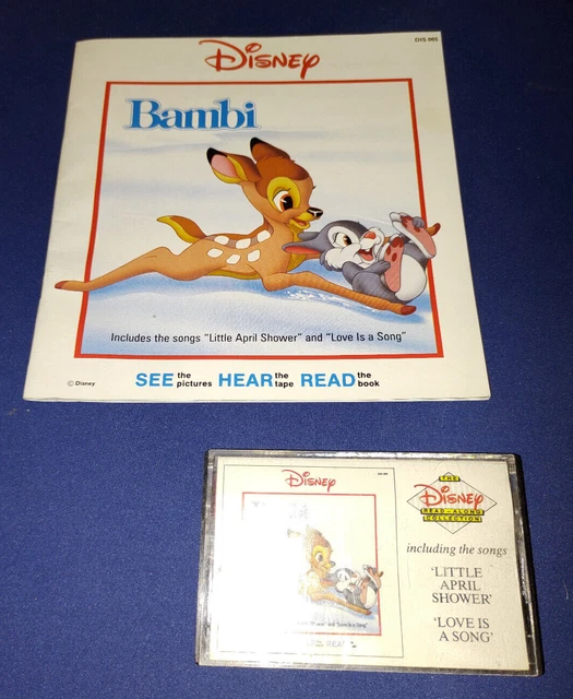 DISNEY BAMBI * Vintage Read - Along Book & Cassette * Vintage Pickwick ...