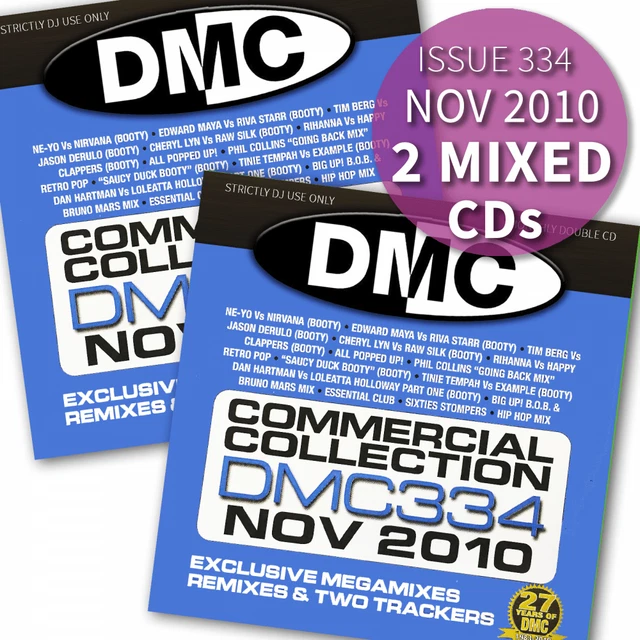 DMC COMMERCIAL COLLECTION 334 Continuous Mixes Two Trackers Remixes ...