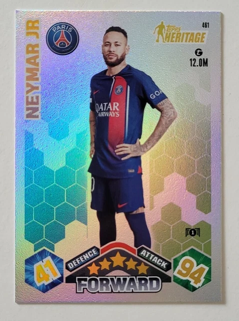 2023-24 MATCH ATTAX UEFA - Neymar Jr Heritage Rainbow Foil Card #461 ...