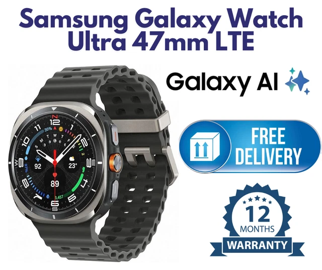SAMSUNG GALAXY WATCH Ultra 47mm LTE Galaxy AI Titanium Silver Smartwatch SM-L705 £299.00 ...