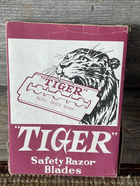 VINTAGE SAFETY RAZOR Blades Tiger Blades Made In Czechoslovakia $20.00 ...