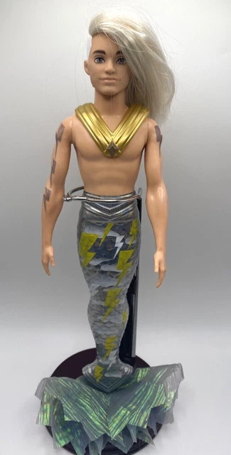 BARBIE COLOR REVEAL Mermaid Merman Boy Ken Doll White Hair Silver ...
