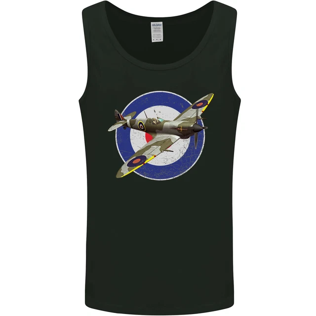 SPITFIRE MOD RAF WWII Fighter Plane British Mens Vest Tank Top £12.49 ...