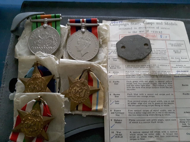 WORLD WAR 2 Medal Group Of 5 - 1St Army. Incl Box, Tag , Paper.q £49.99 ...