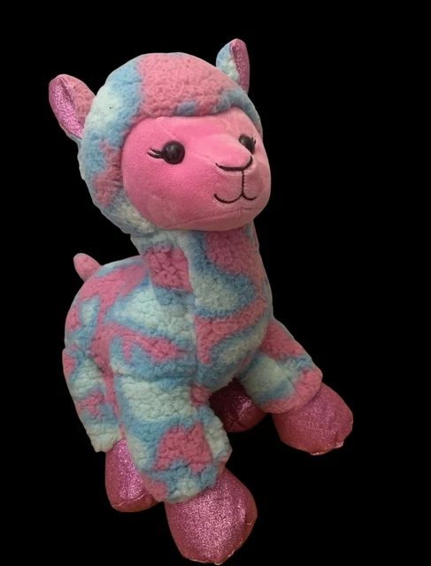 BUILD-A-BEAR WORKSHOP LLOVABLE Llama Plush Soft Cuddly Toy Glitter ...