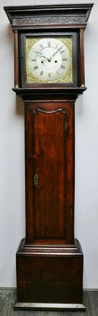 ANTIQUE ENGLISH 8 Day Striking Solid Oak Cottage Grandfather Longcase ...
