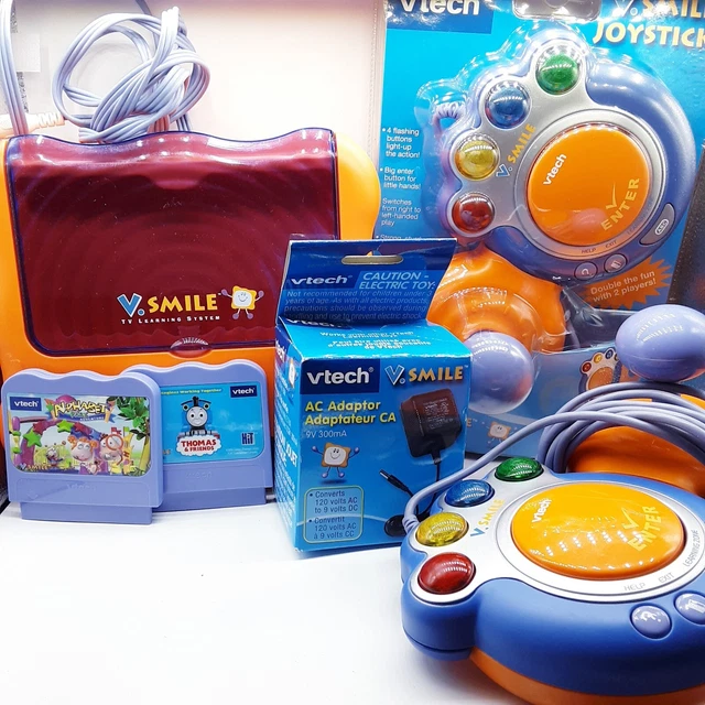 VTECH V SMILE Huge Lot TV Learning System Console Controllers Games ...