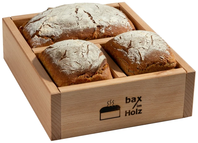 BAX IM HOLZ Brot-Holzbackrahmen Backform aus massivem Buchenholz ...