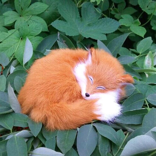LARGE YELLOW FOX Toy Sleep Simulation Plush Gift Polyethylene Furs £7. ...