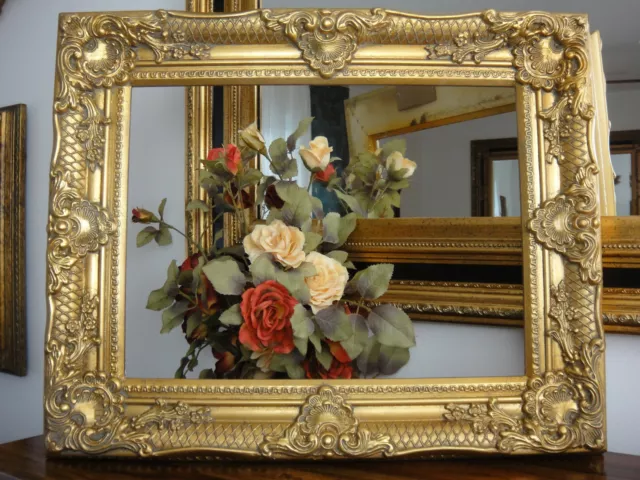 BILDERRAHMEN GOLD FOTORAHMEN Prunk Rahmen Luxus Edel Antik Barock ...