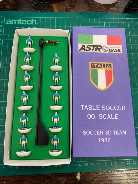 ASTROBASE SOCCER 3D Subbuteo Table Football Team Italia Italy 1982 £14. ...