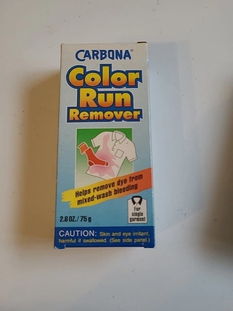 VINTAGE CARBONA COLOR Run Dye Remover 2.8oz Bleach-Free Laundry Powder ...