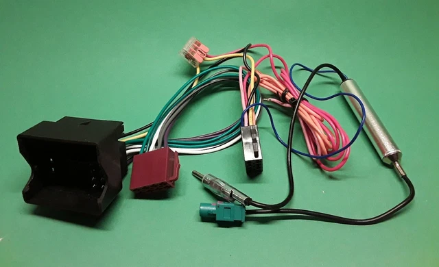 AUTO RADIO ADAPTER Kabel Set Quadlock ISO Fakra DIN Antennen VW Audi Skoda SEAT EUR 12,00 ...