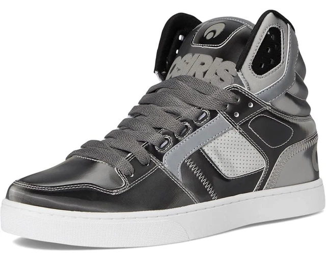 OSIRIS CLONE SILVER Black Holo Mens Skate Hi Top Trainers £84.99 ...