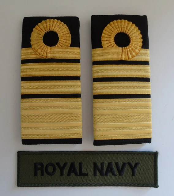 ROYAL NAVY ADMIRAL Rank Slides/Epaulettes - RN - New £19.99 - PicClick UK