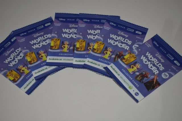 WOOLWORTHS DISNEY 108 World of Wonders 2024 Cards x 16 PACKS $9.99 ...