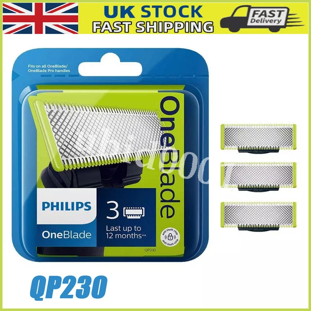 PHILIPS GENUINE ONEBLADE-ORIGINAL Replacement Blades - Pack of 3 -Model ...