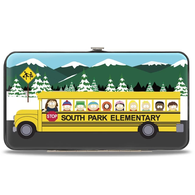 HINGED WALLET SOUTH PARK ELEMENTARY School Bus Group Pose Mountain ...