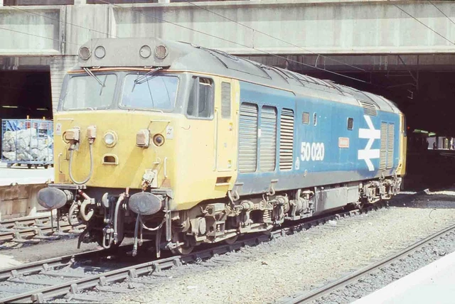 35MM SLIDE BR British Railways Diesel Loco Class 50x2 50020 50027 ...
