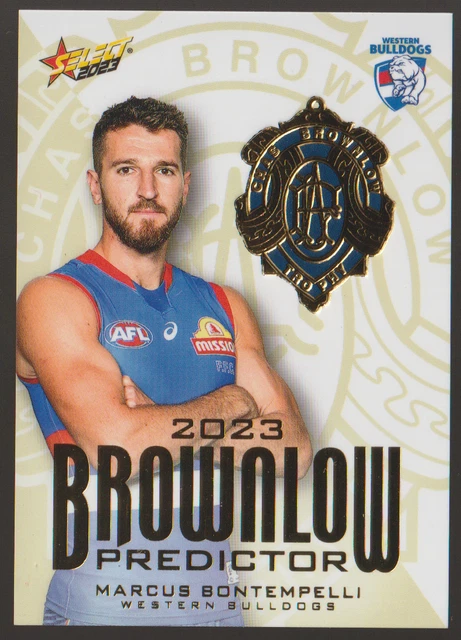 AFL SELECT FOOTY Stars 2023 Brownlow Predictor Gold Marcus Bontempelli ...