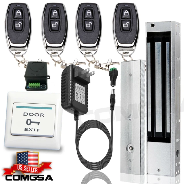 DOOR ENTRY ACCESS Control System, 1200 lb Magnetic Lock, 4 Remote ...
