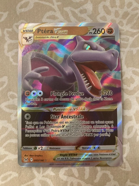 CARTE POKÉMON PTERA Vstar 093/196 Origine Perdue EB11 FR NEUF EUR 2,00 ...