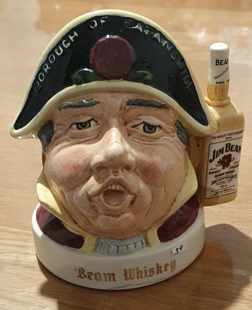 ROYAL DOULTON CHARACTER Town Crier TobyJug Jim Beam Bourbon Whiskey ...