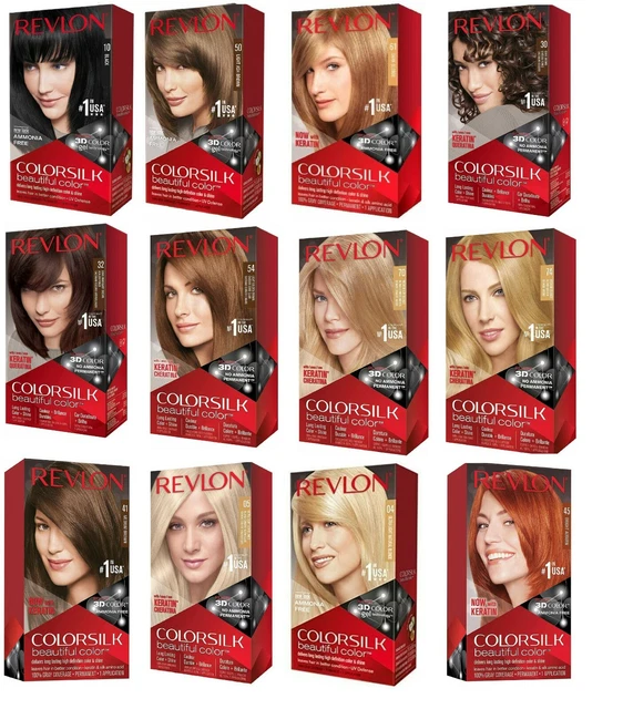 REVLON COLORSILK BEAUTIFUL Hair Color Permanent Hair Dy -Select Shade ...