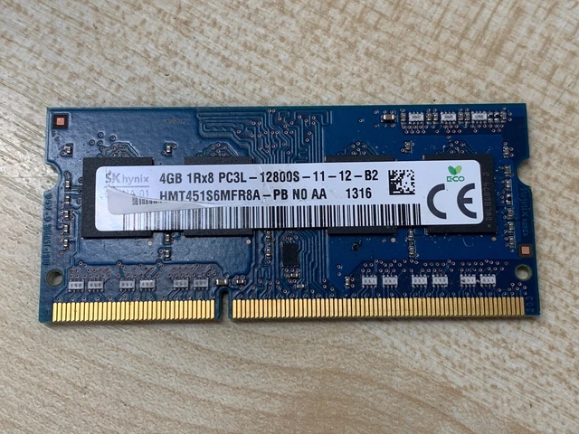 SK HYNIX 4GB PC3L-12800S 1600Mhz DDR3 Laptop Memoria RAM Sodimm HMT451S6MFR8A-PB EUR 7,00 ...