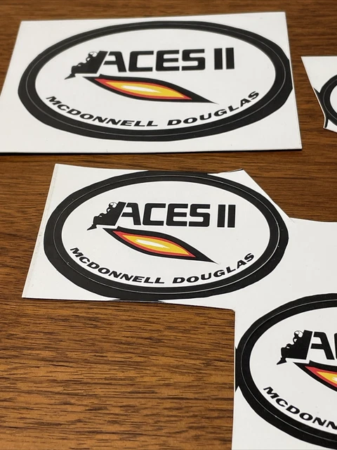 LOT OF 8 McDonnell Douglas Aces II Sticker Decals Ejection Seat ...