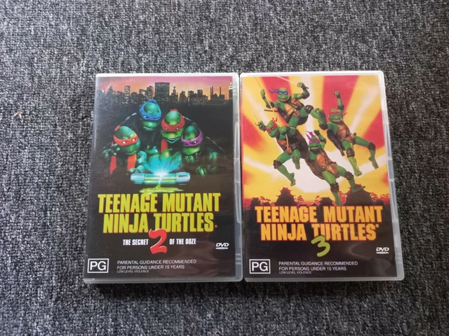 TEENAGE MUTANT NINJA Turtles Original Movies 2 DVD Bundle R4 VERY GOOD ...