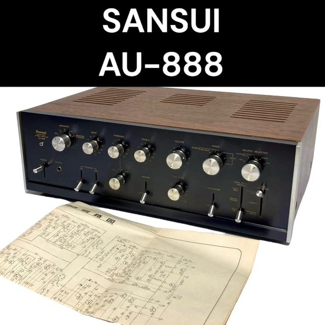 [WORKING] SANSUI AU-888 Integrated Amplifier Transistor w/Circuit ...