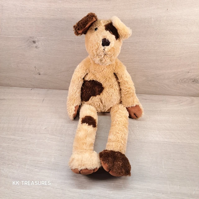 JELLYCAT BEIGE BROWN Long Legs Dog Puppy Plush Soft Toy Beanie Bottom ...