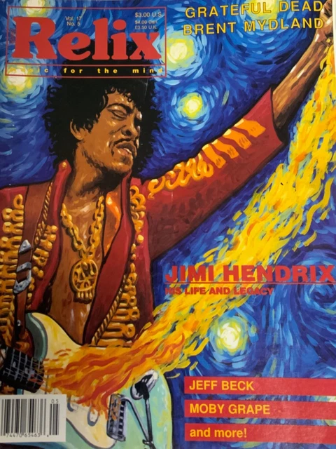 RELIX MAGAZINE OCTOBER 1990 - GRATEFUL DEAD-JIMI HENDRIX-JEFF BECK-MOBY ...