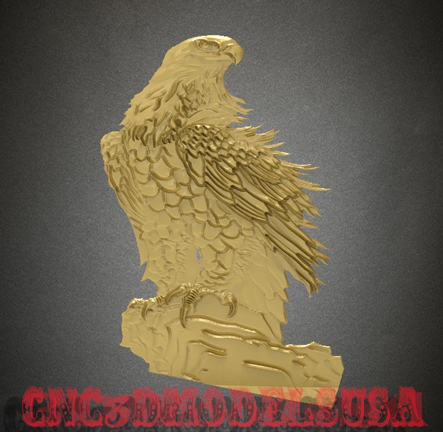 EAGLE BUST 3D model STL file for cnc router laser & 3d printer £1.24 - PicClick UK