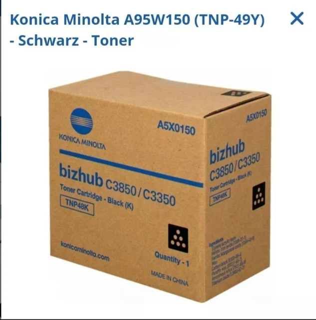 KONICA MINOLTA A95W150 (TNP-49K) Schwarz-Toner EUR 13,00 - PicClick DE