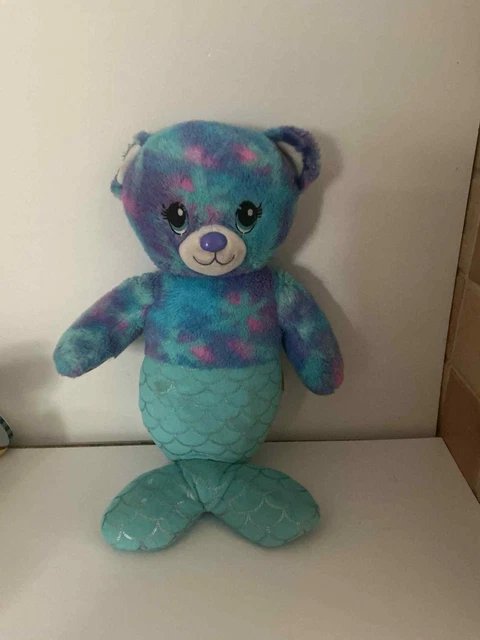 BUILD A BEAR Magical Mer-Bear Plush Tie Dye Pattern Mermaid Soft Toy £4 ...