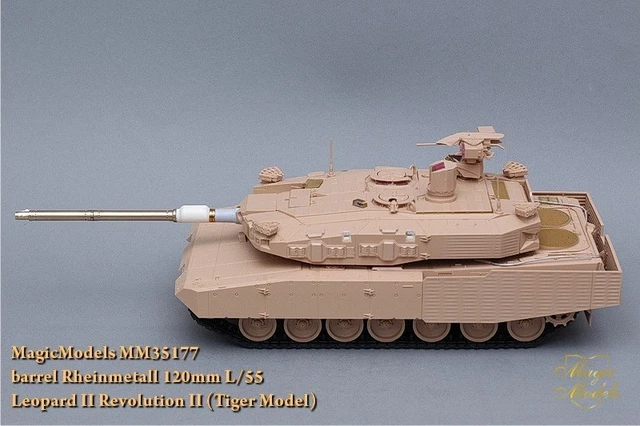 1:35 120 MM L/55 Metal barrel for Leopard II Revolution II Magic Models ...