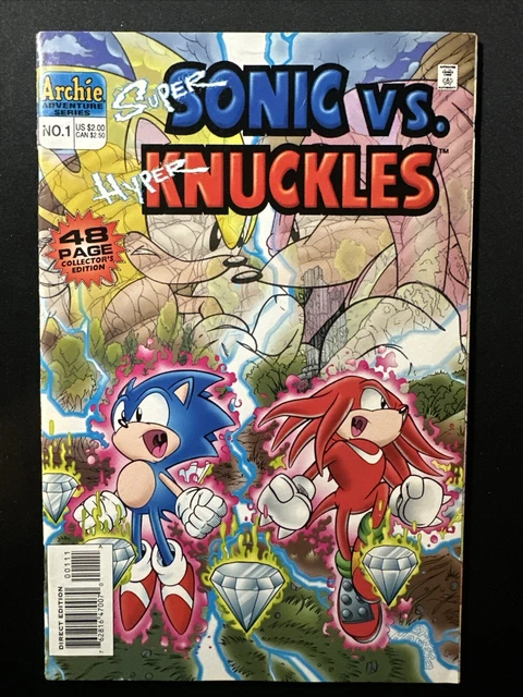 SUPER SONIC VS Hyper Knuckles #1 Archie Comics 1996 1st Print Mid Grade ...